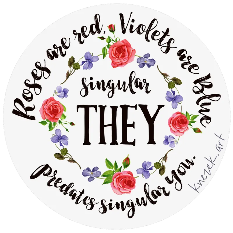 Singular They Stickers